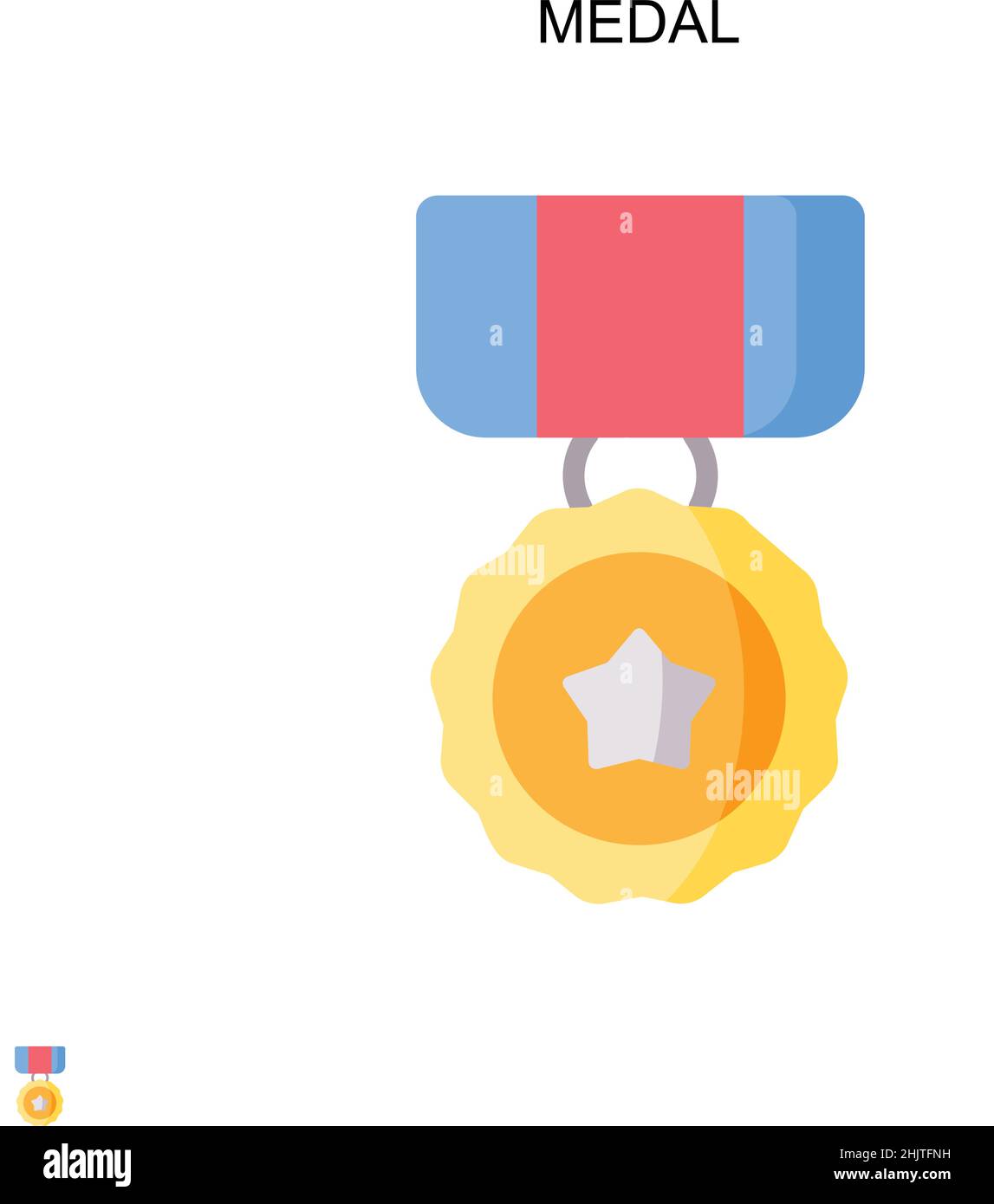 Medal Simple vector icon. Illustration symbol design template for web ...