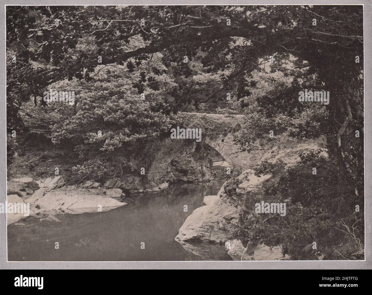 Denham Bridge, River Tavy. Devonshire (1913 Stock Photo - Alamy