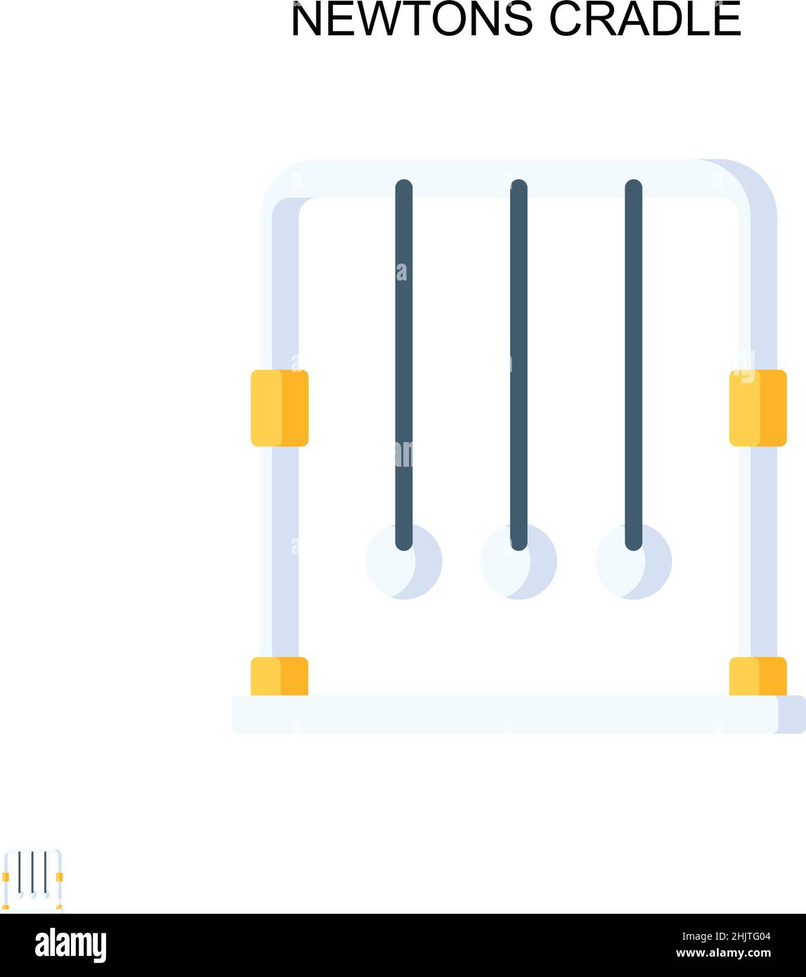 Newtons cradle Simple vector icon. Illustration symbol design template ...