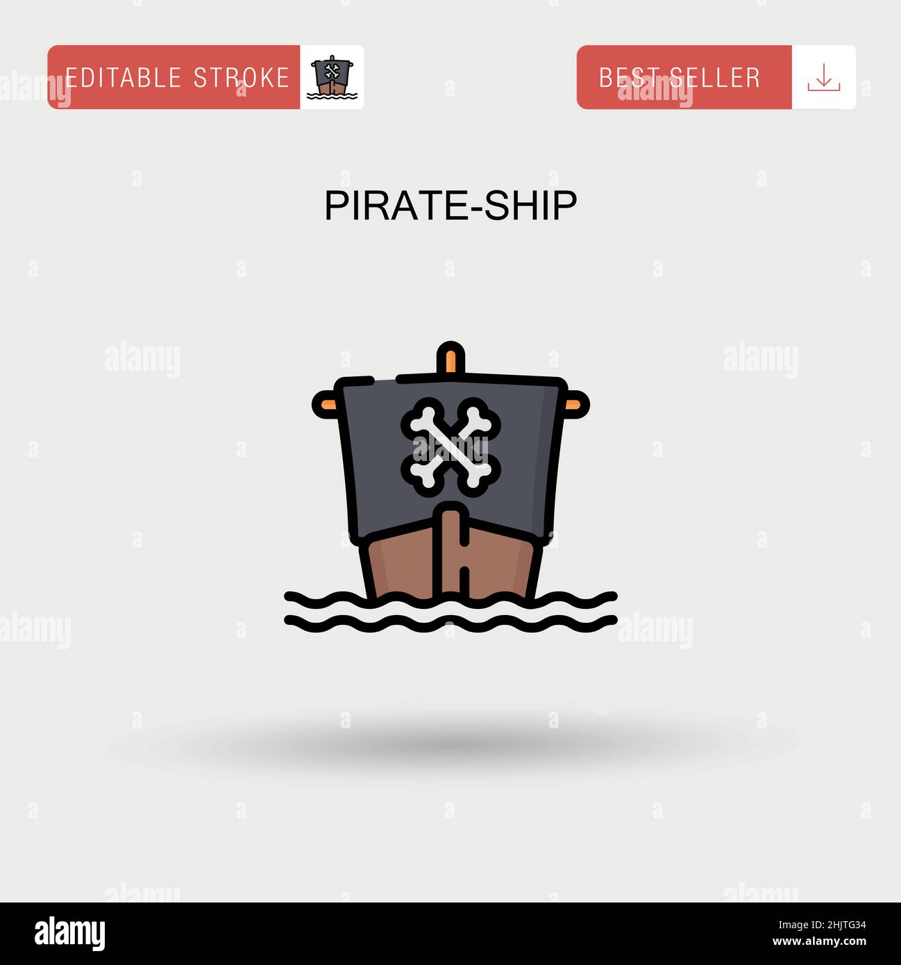 Pirate-ship Simple vector icon Stock Vector Image & Art - Alamy