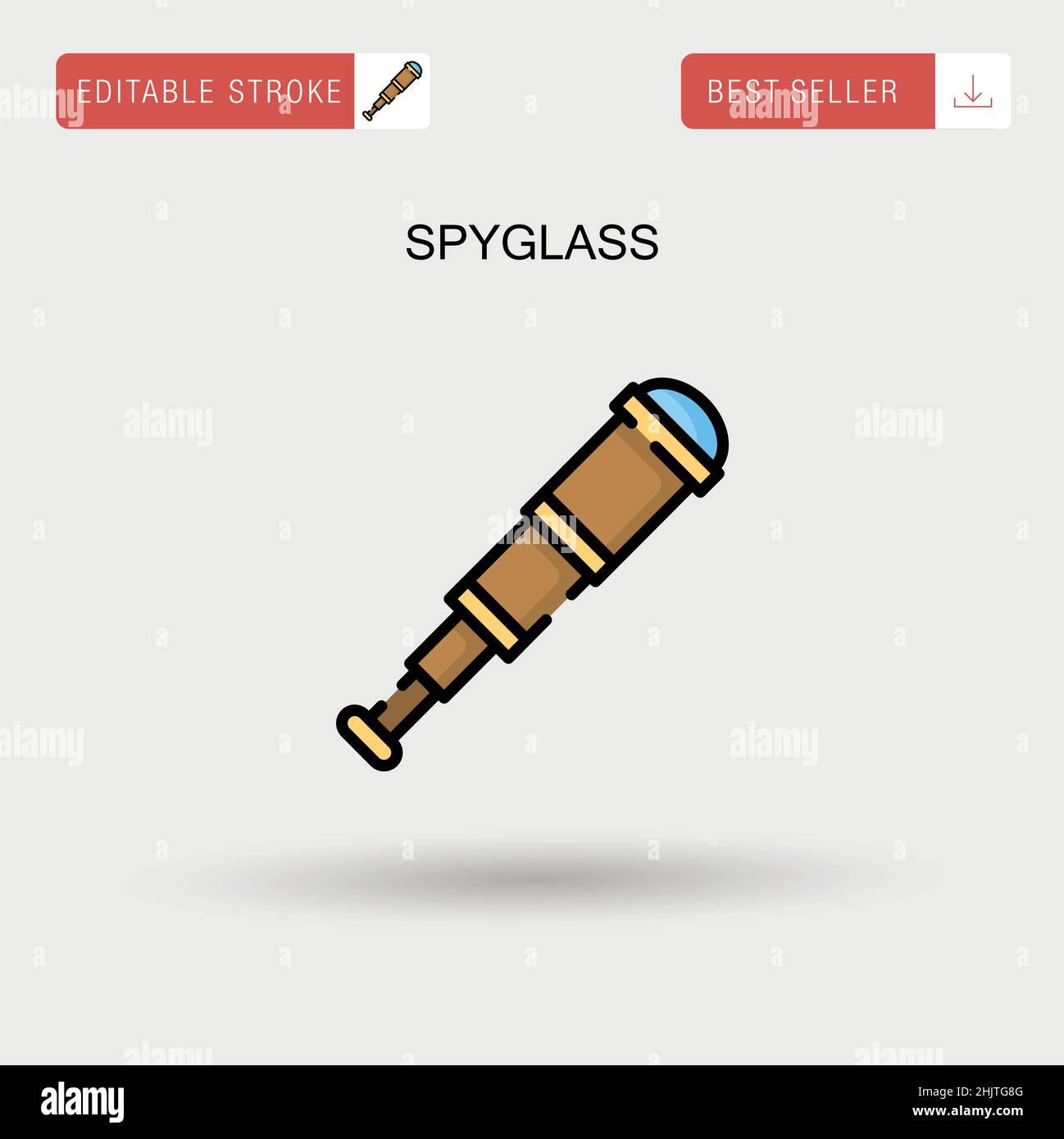 Spyglass Simple vector icon Stock Vector Image & Art - Alamy