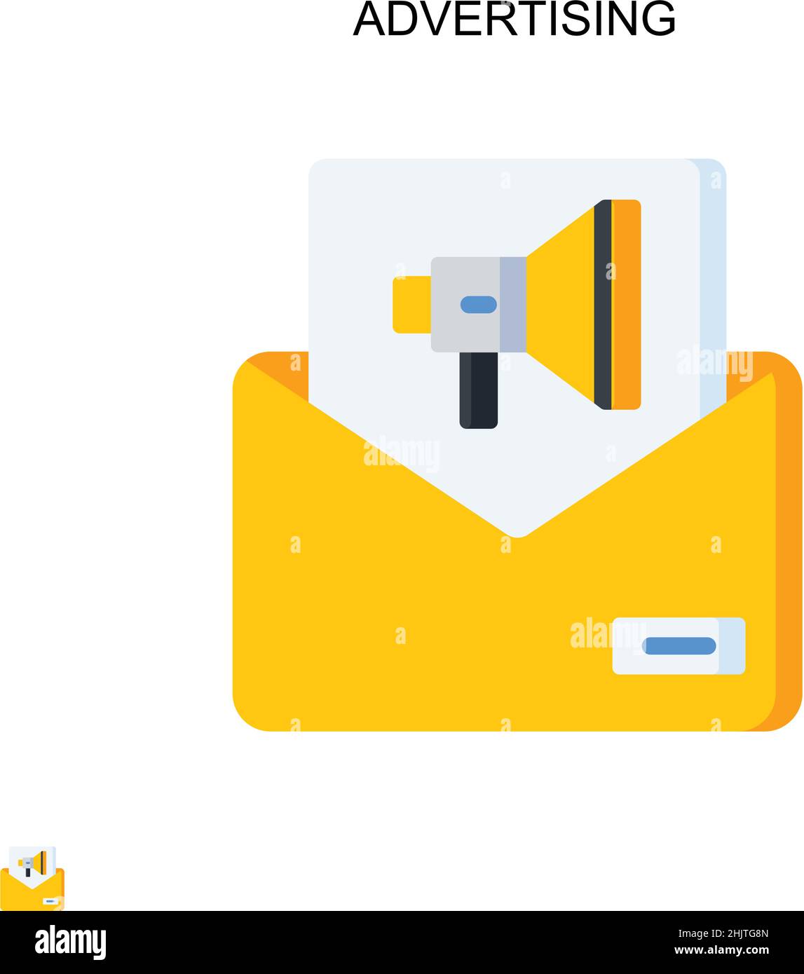 Advertising Simple vector icon. Illustration symbol design template for ...