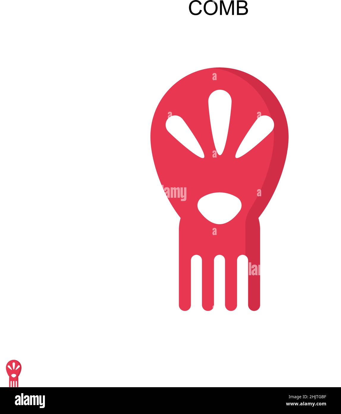 Comb Simple vector icon. Illustration symbol design template for web ...