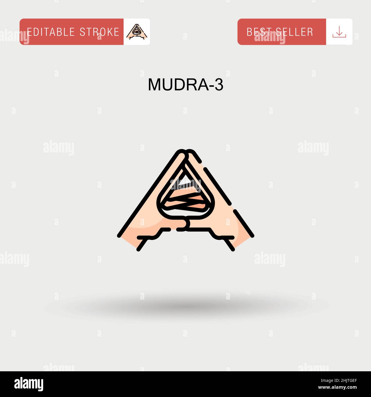 Mudra-3 Simple vector icon Stock Vector Image & Art - Alamy