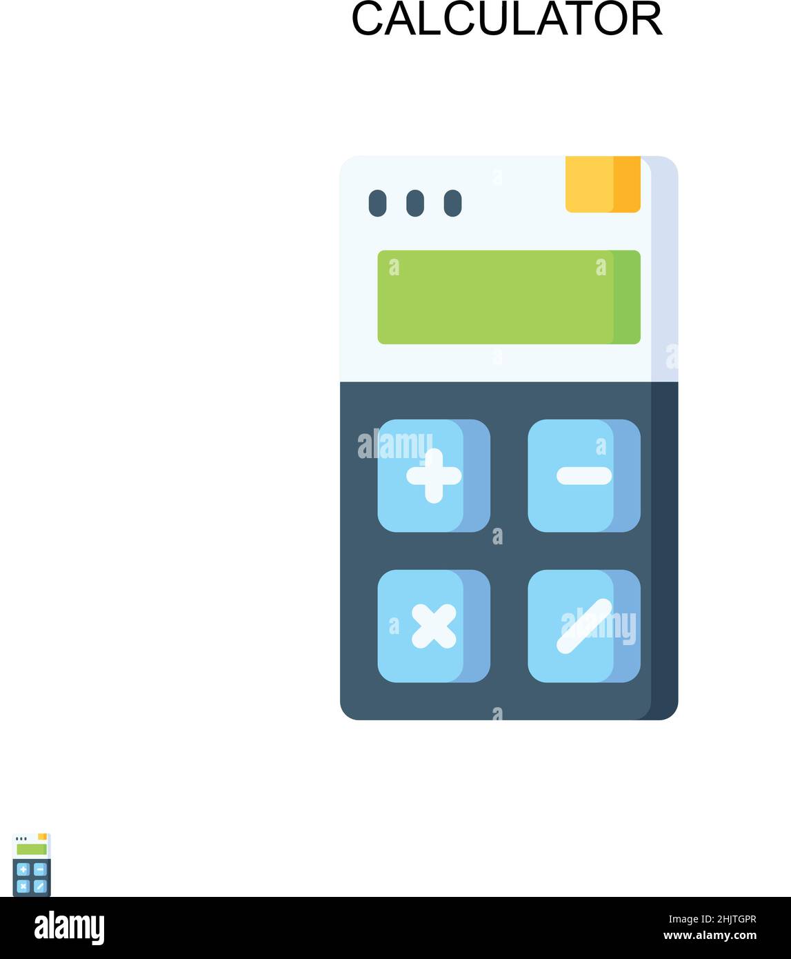 Calculator Simple vector icon. Illustration symbol design template for ...