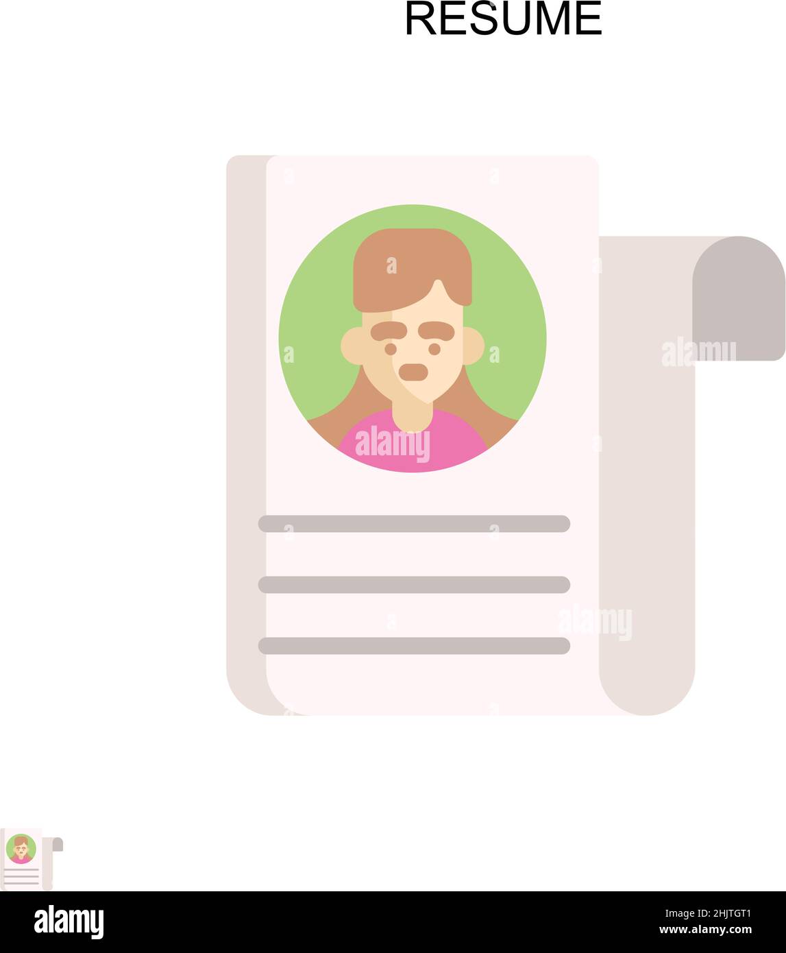 Resume Simple vector icon. Illustration symbol design template for web ...