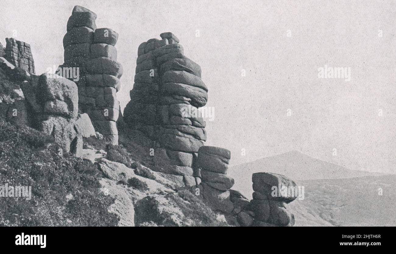 "The Castles of Kivvitar," Mourne Mountains. County Down (1913 Stock ...