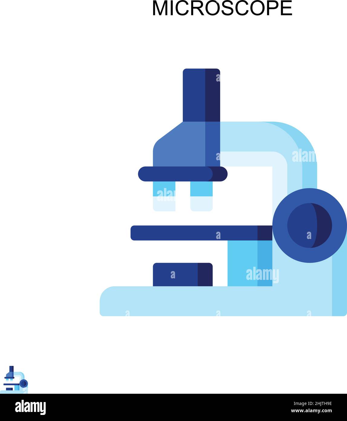 Microscope Simple vector icon. Illustration symbol design template for ...