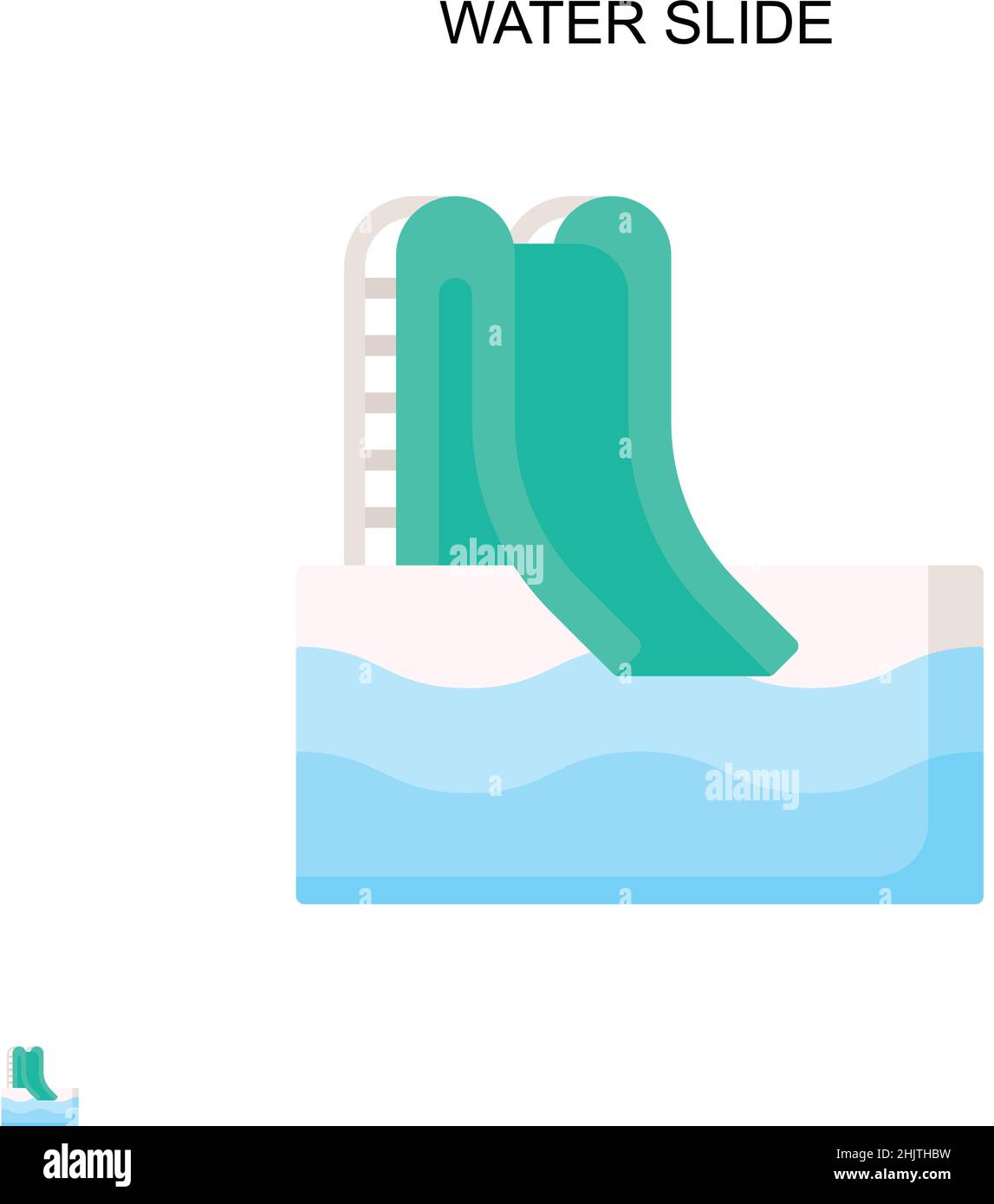 Kid water slide blue Stock Vector Images - Alamy