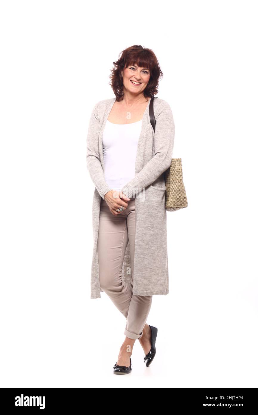 Beautiful mature woman full body Stock Photo - Alamy
