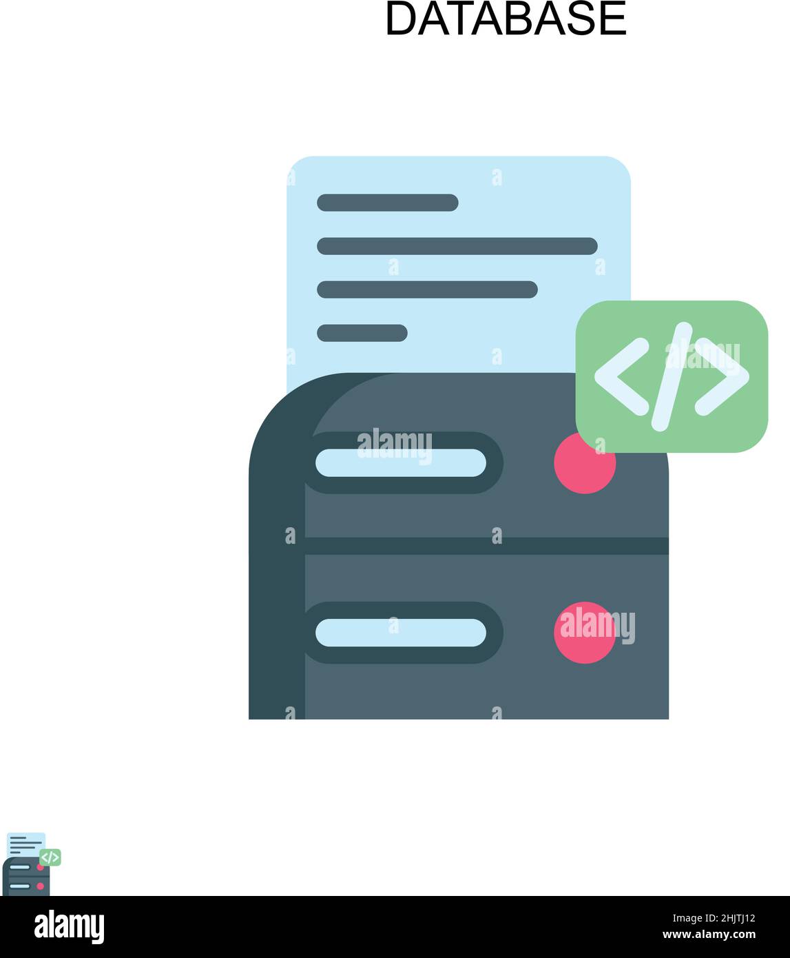 Database Simple vector icon. Illustration symbol design template for ...