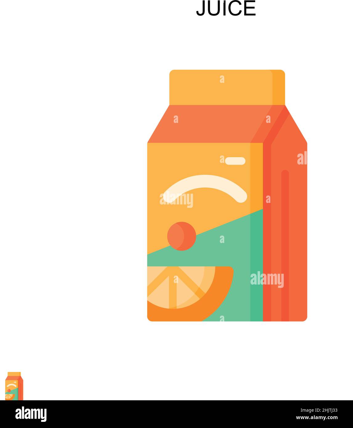 Juice Simple vector icon. Illustration symbol design template for web ...