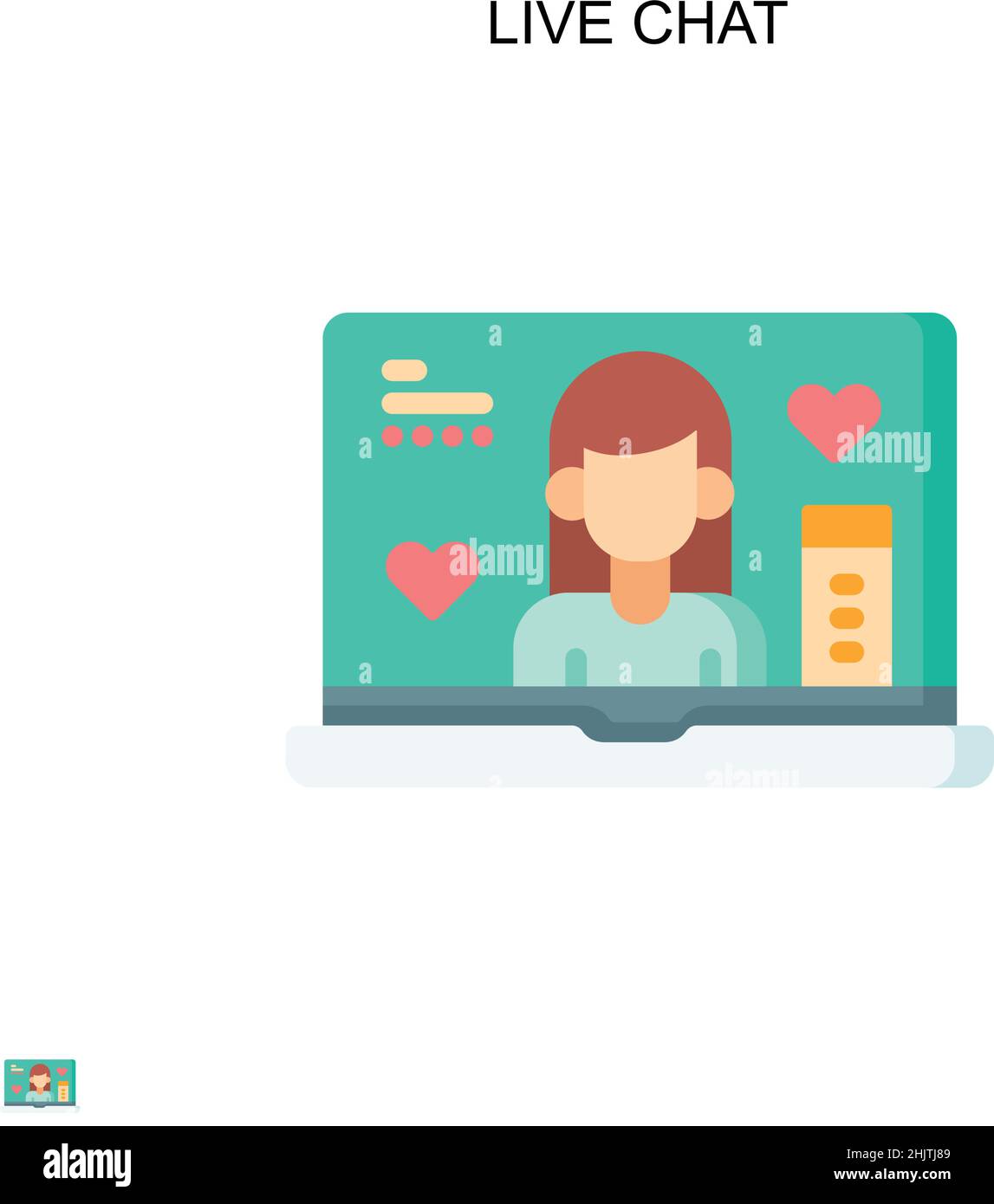 Live chat Simple vector icon. Illustration symbol design template for ...