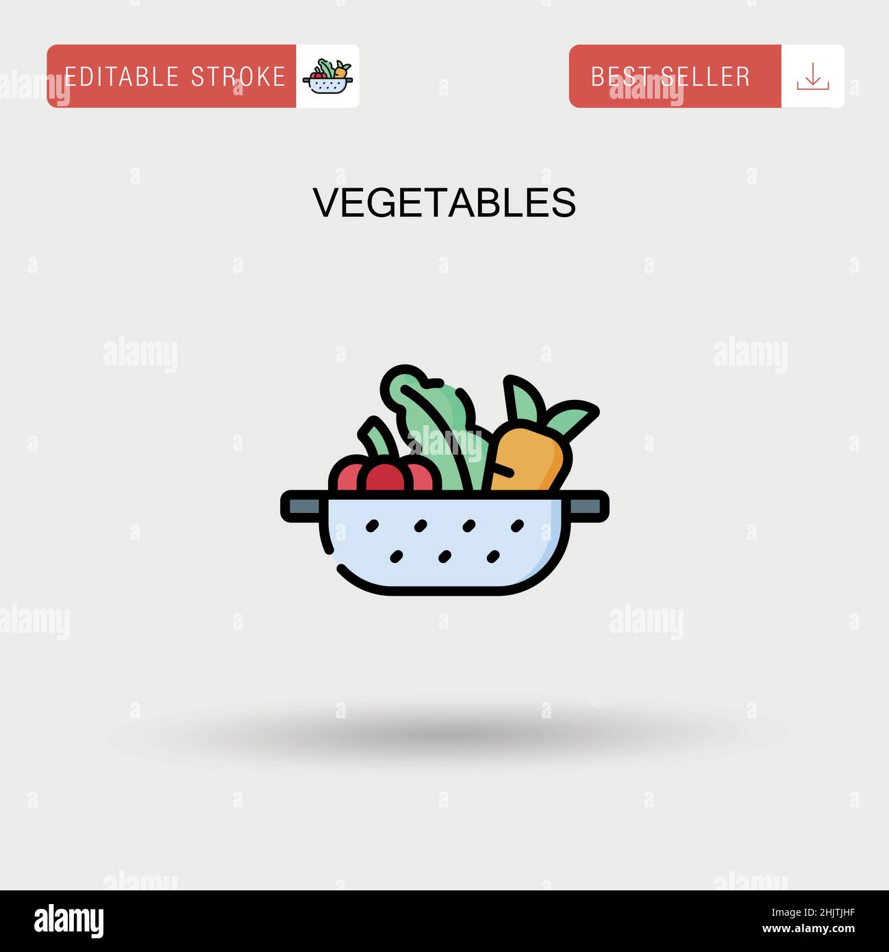 Vegetables Simple vector icon Stock Vector Image & Art - Alamy