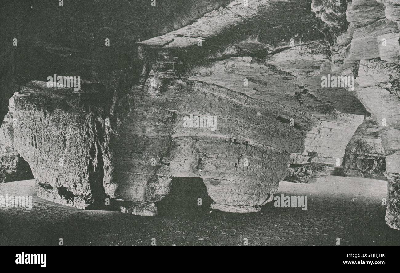 Cave in Holey Rock, Roker. Durham (1913 Stock Photo - Alamy
