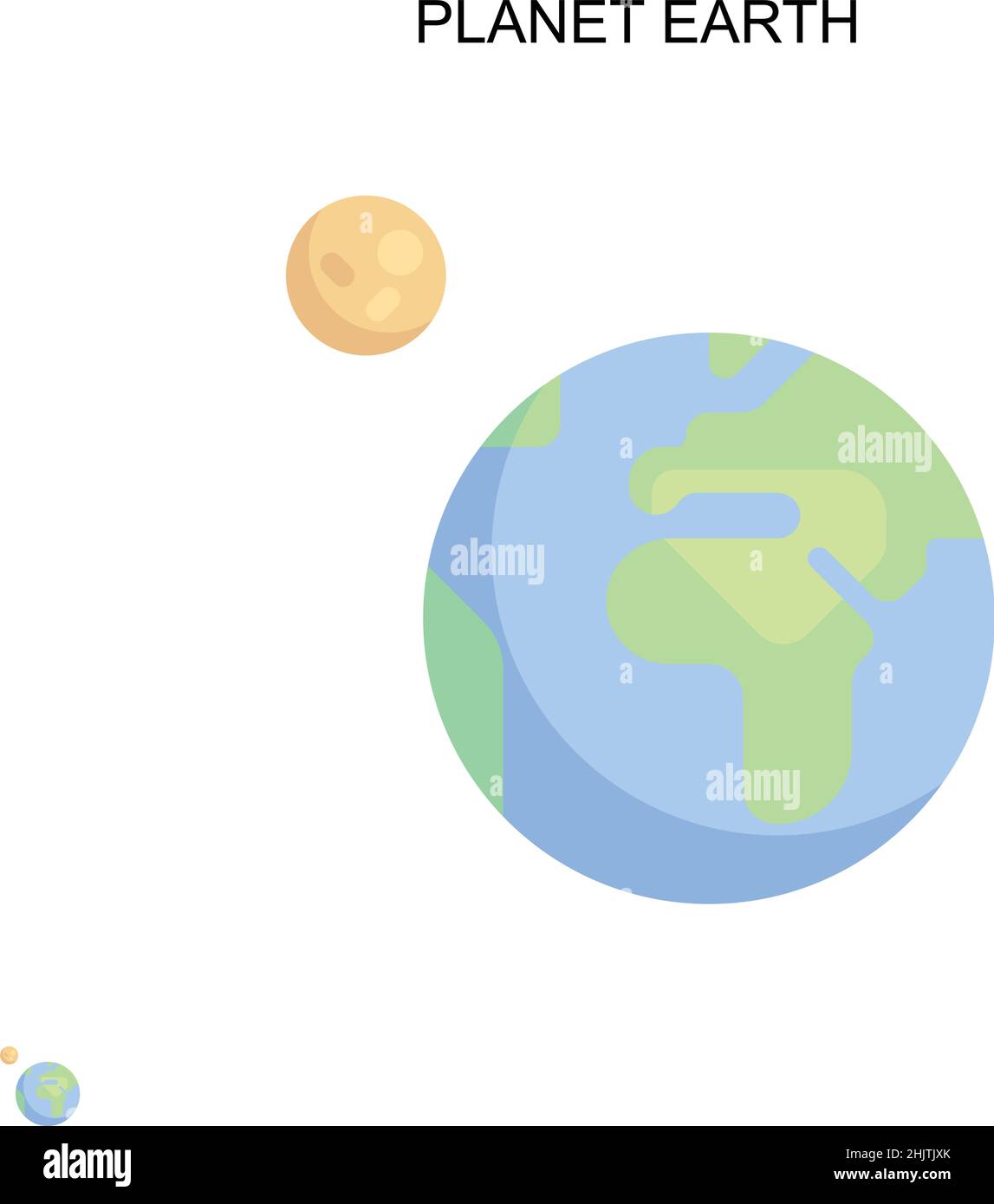 Planet earth Simple vector icon. Illustration symbol design template ...
