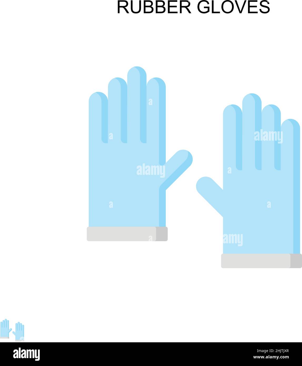 Rubber gloves Simple vector icon. Illustration symbol design template ...