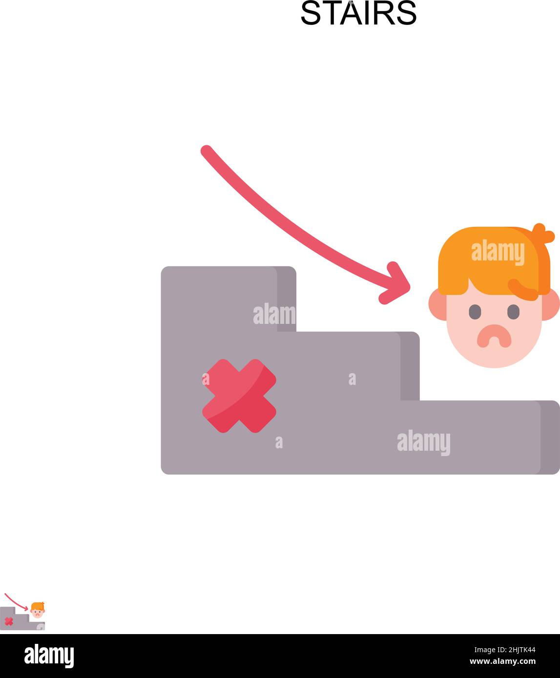 Stairs Simple vector icon. Illustration symbol design template for web ...