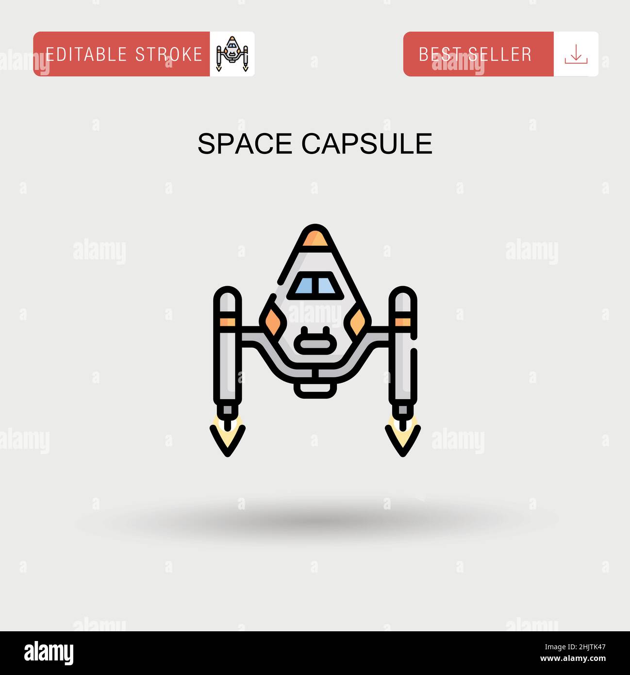 Space rocket capsule icon Stock Vector Images - Alamy