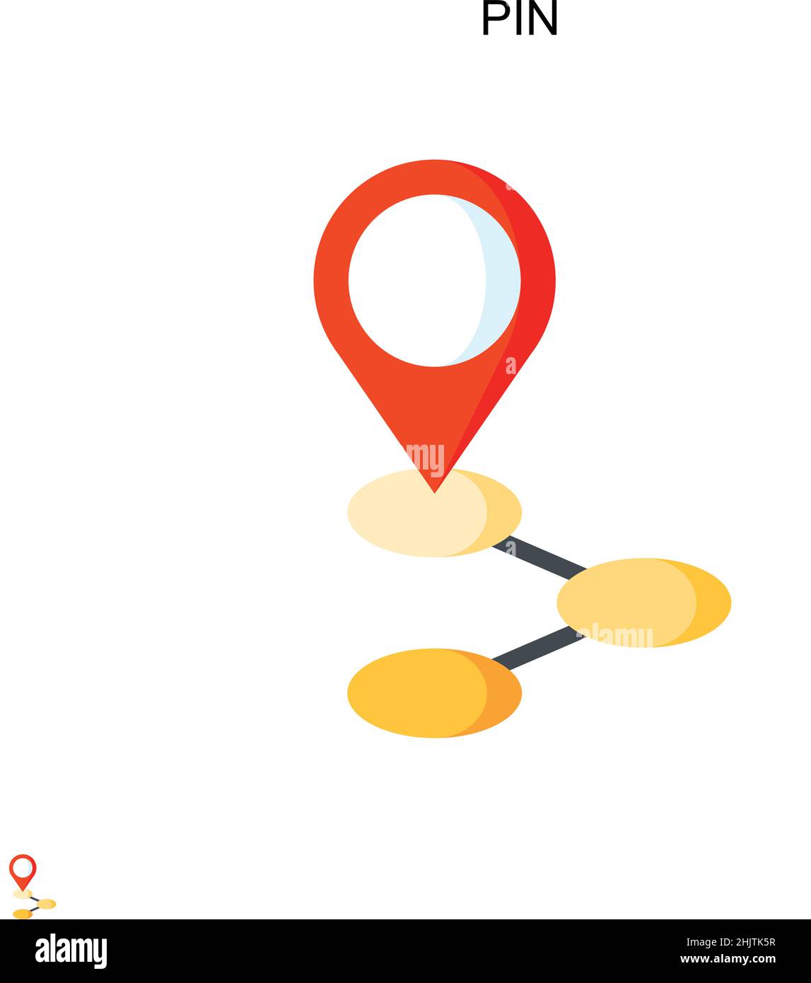 Map icon 3d pin design Cut Out Stock Images & Pictures - Alamy