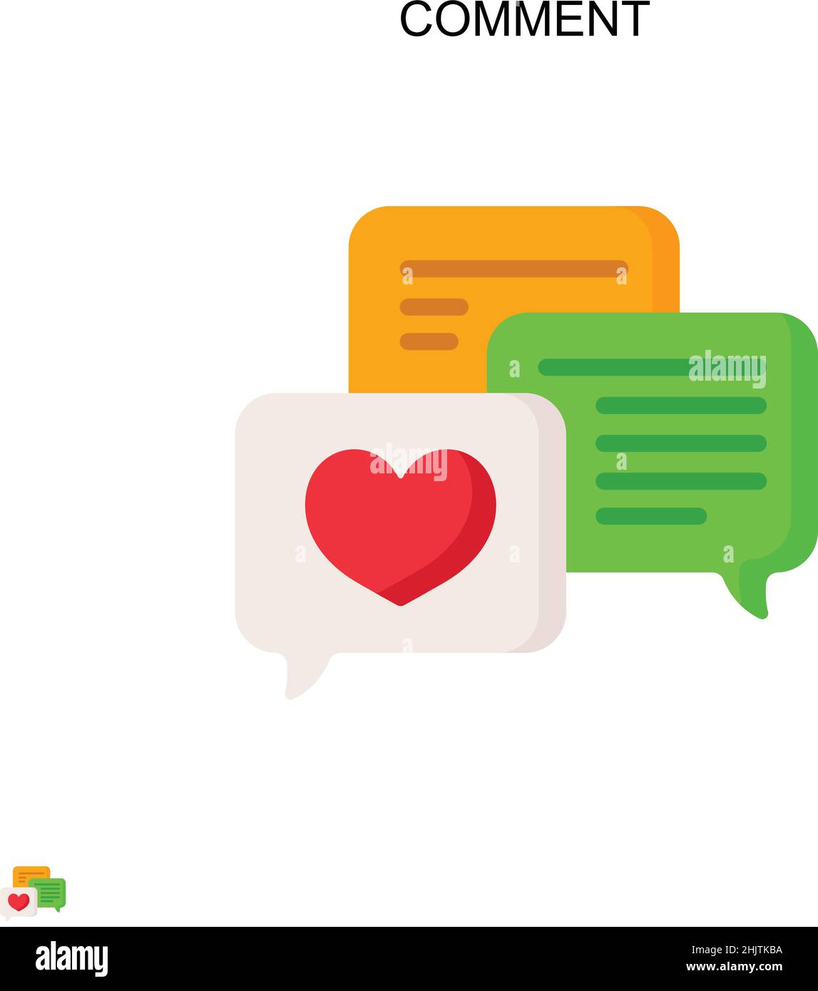 Comment Simple vector icon. Illustration symbol design template for web ...