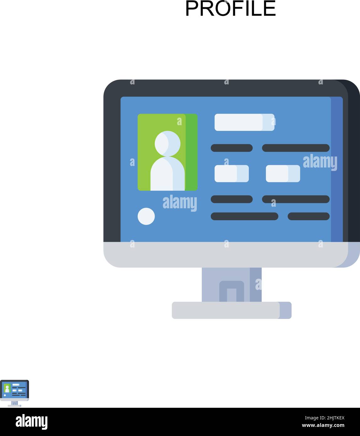 Profile Simple vector icon. Illustration symbol design template for web ...