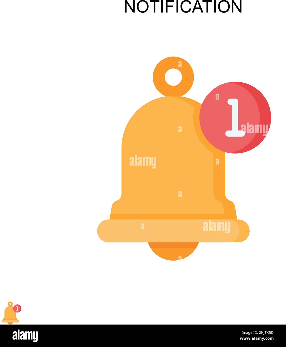 Notification Simple vector icon. Illustration symbol design template ...