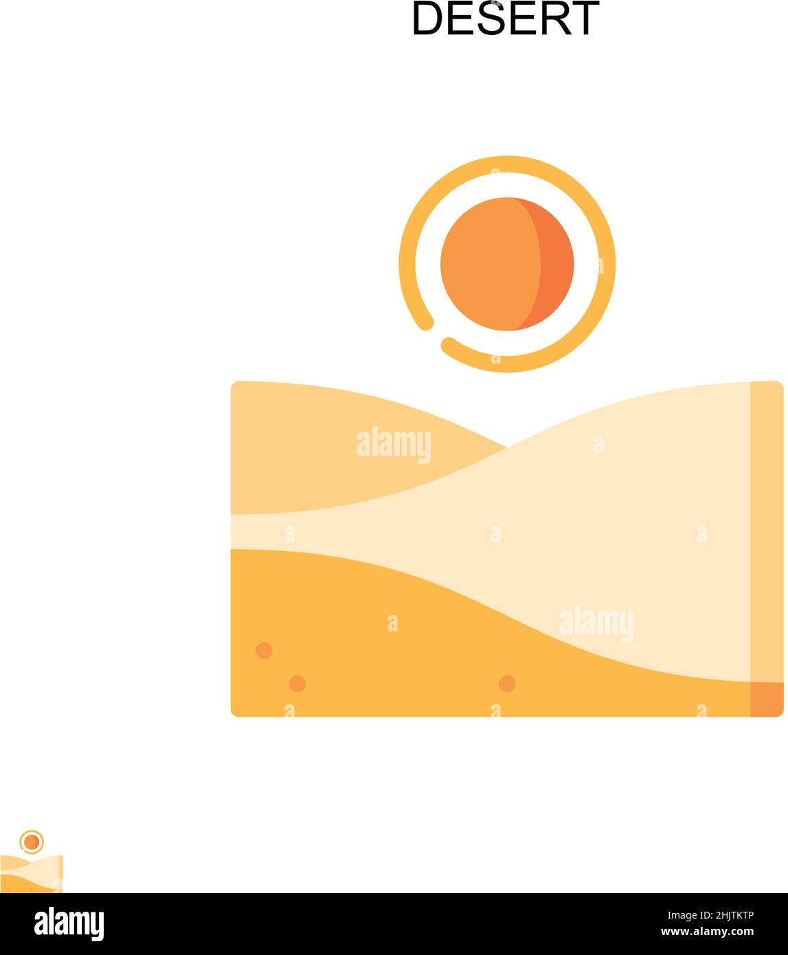 Desert Simple vector icon. Illustration symbol design template for web ...