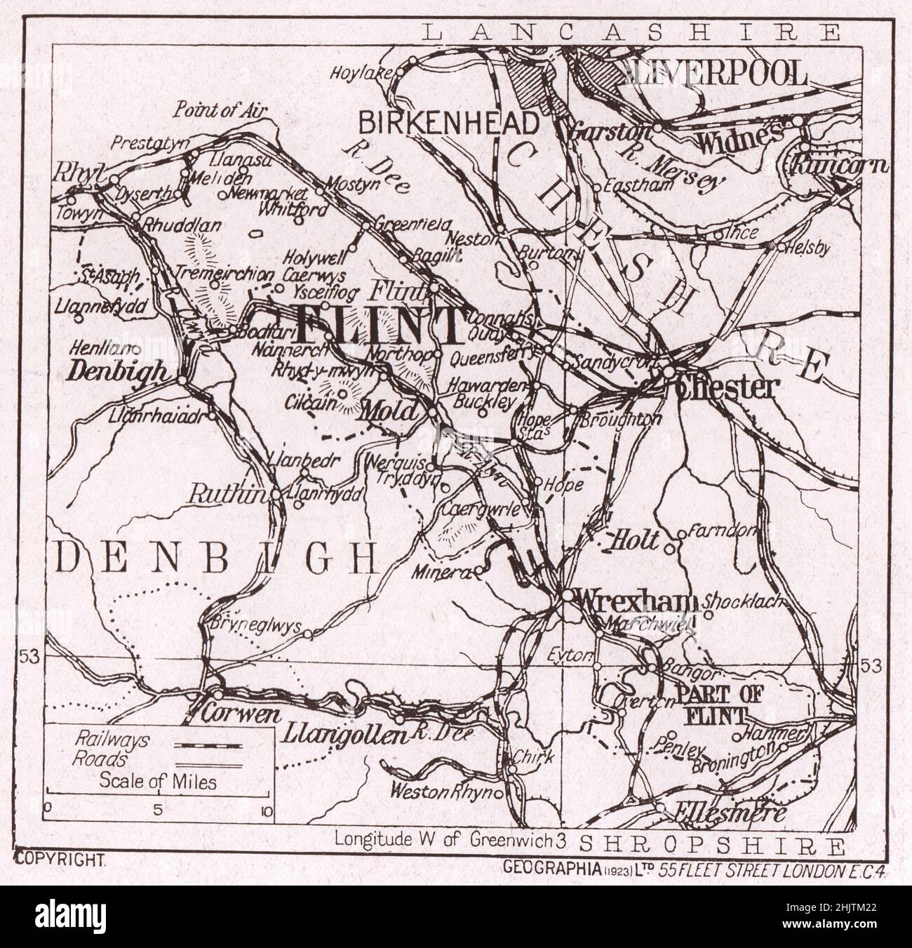 Map flintshire hi-res stock photography and images - Alamy