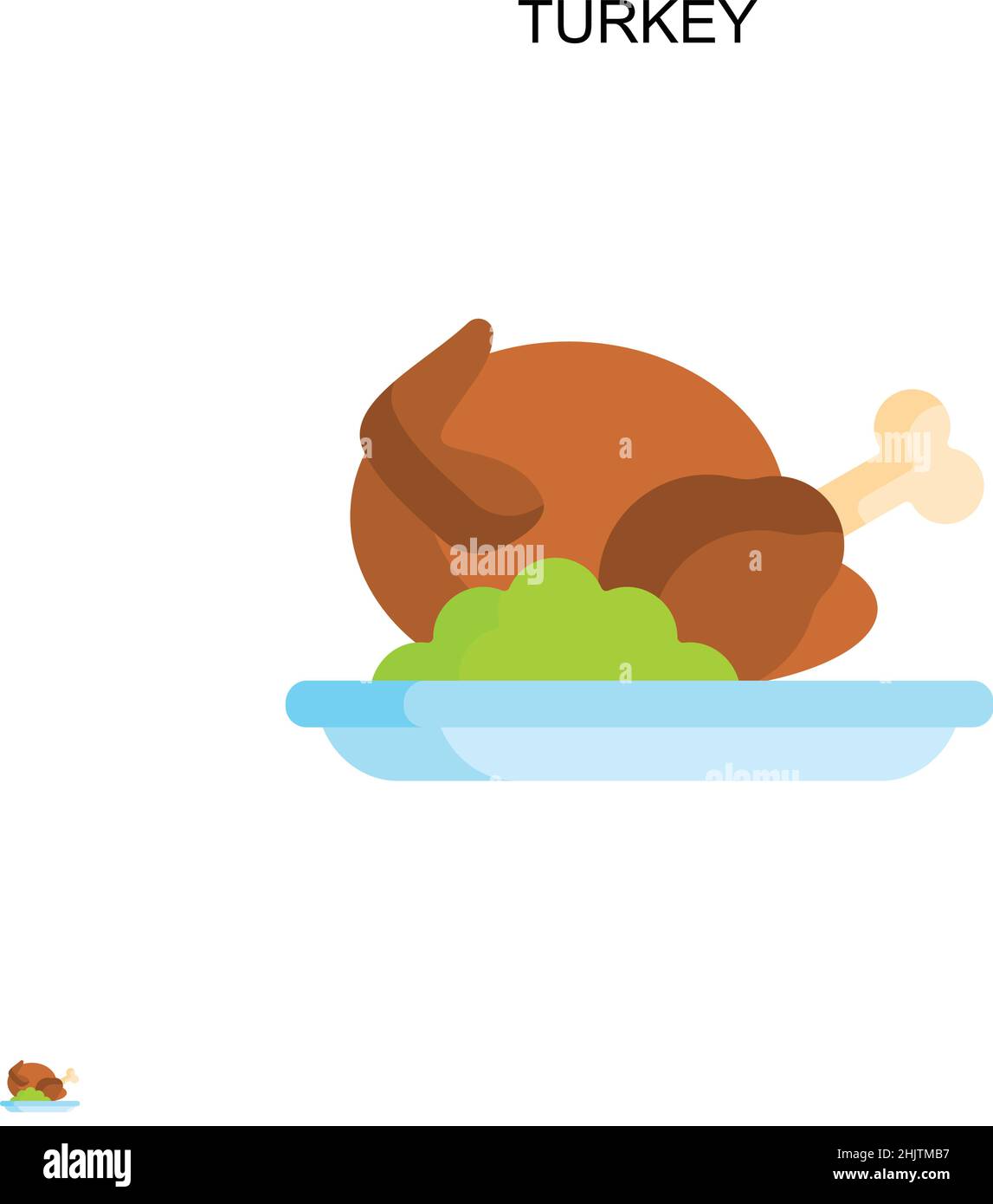 Turkey Simple vector icon. Illustration symbol design template for web ...