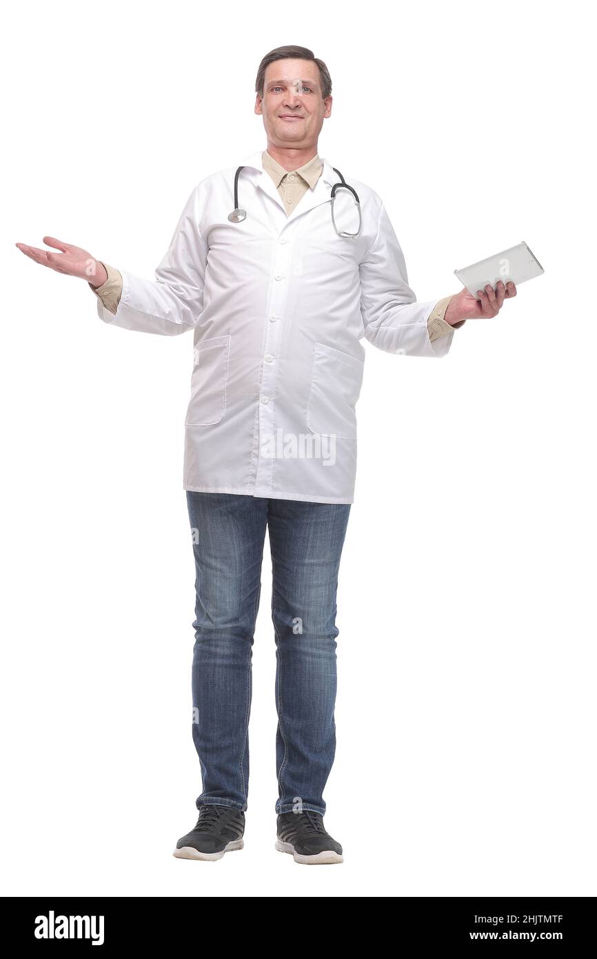 Doctor working laptop clinic Cut Out Stock Images & Pictures - Alamy