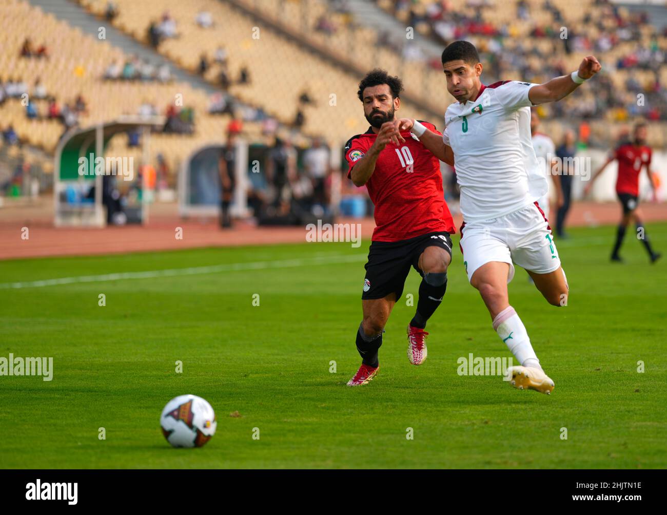 Yaounde, Cameroon, January, 30, 2022: Mohamed Salah (captain) of Egypt ...