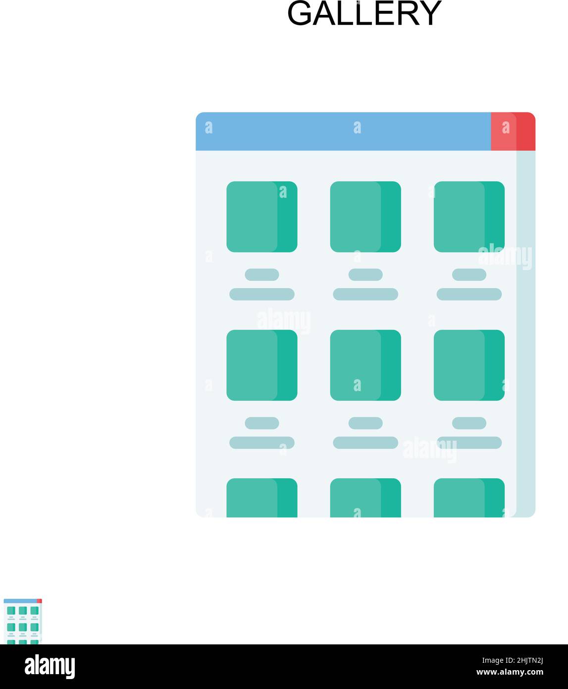 Gallery Simple vector icon. Illustration symbol design template for web ... Gallery Simple vector icon. Illustration symbol design template for web ...