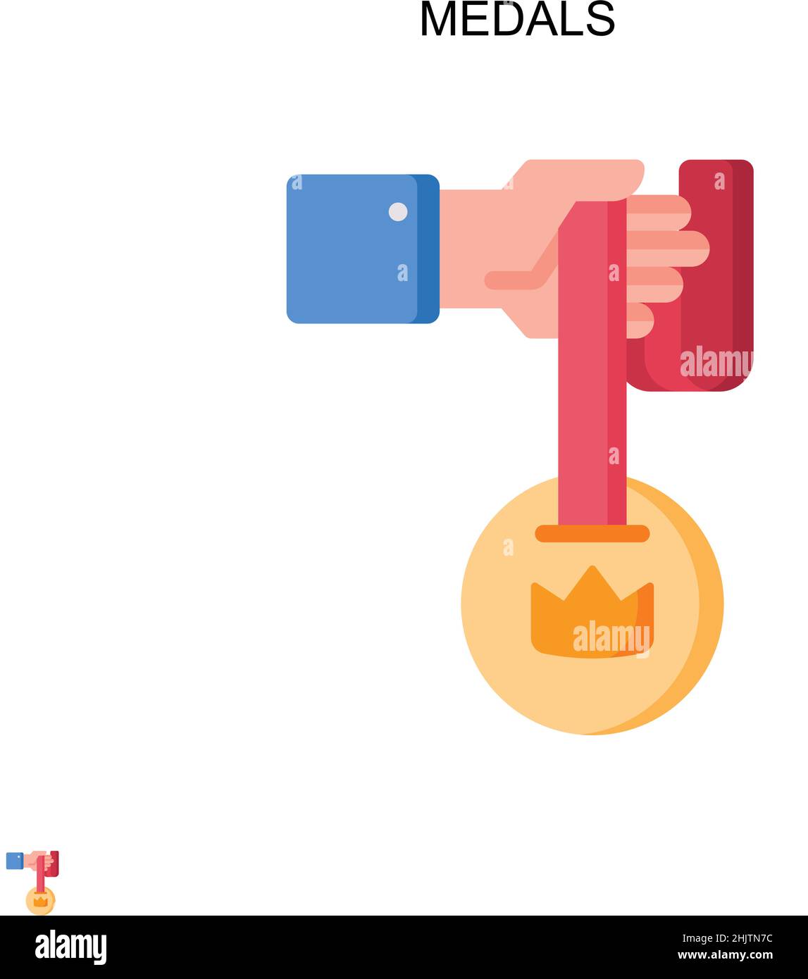 Medals Simple vector icon. Illustration symbol design template for web ...