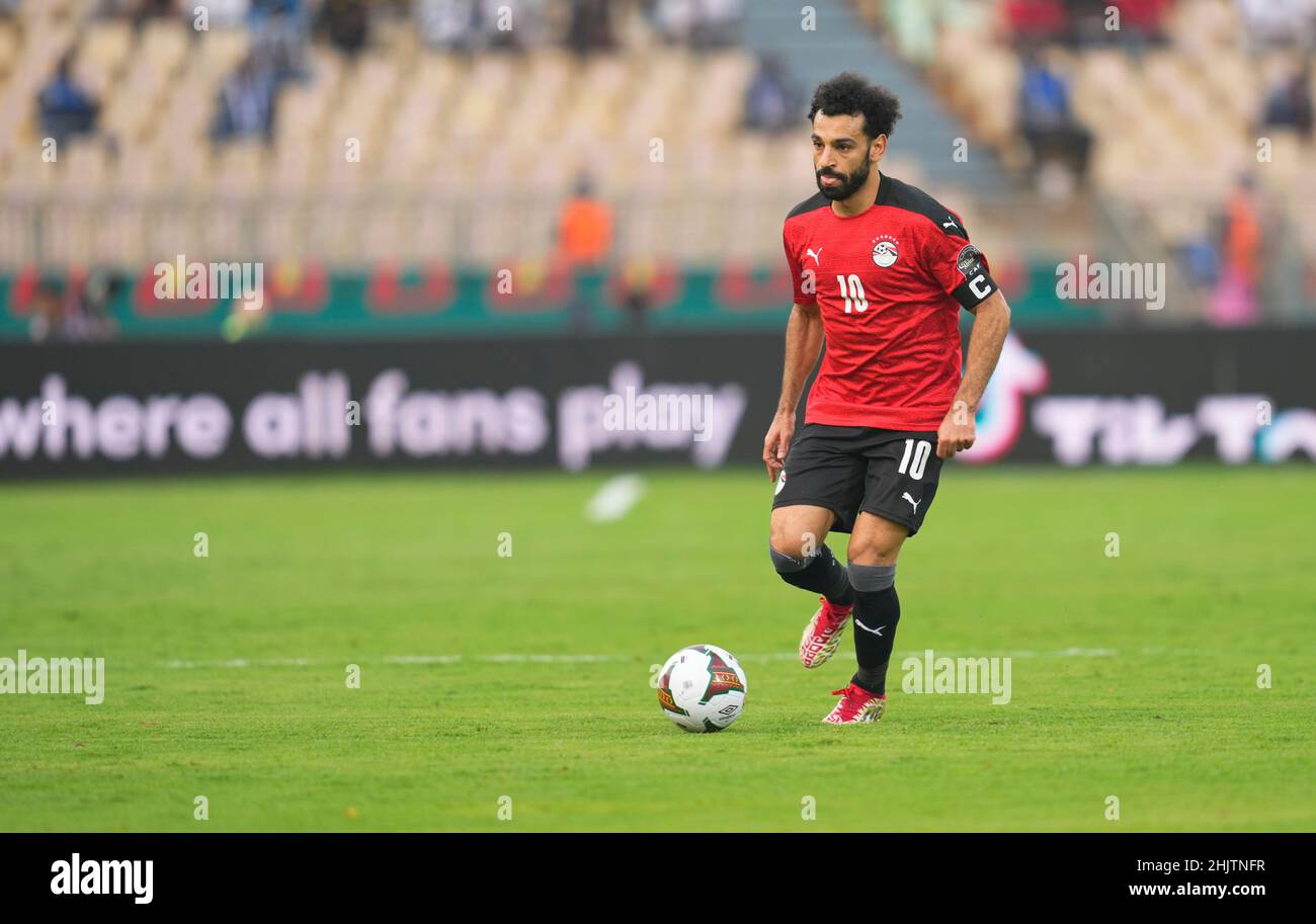 Yaounde, Cameroon, January, 30, 2022: Mohamed Salah (captain) of Egypt ...