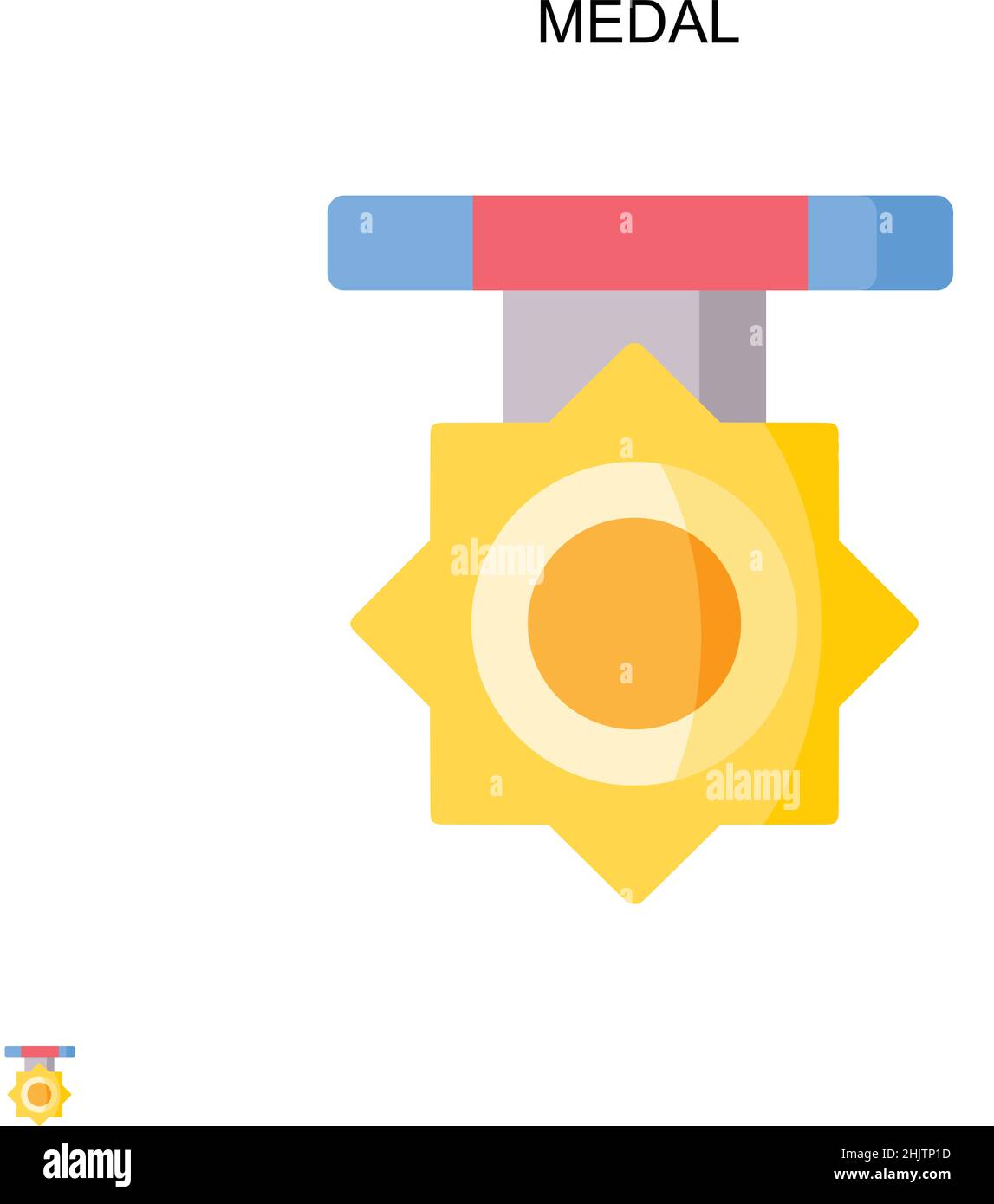 Medal Simple vector icon. Illustration symbol design template for web ...