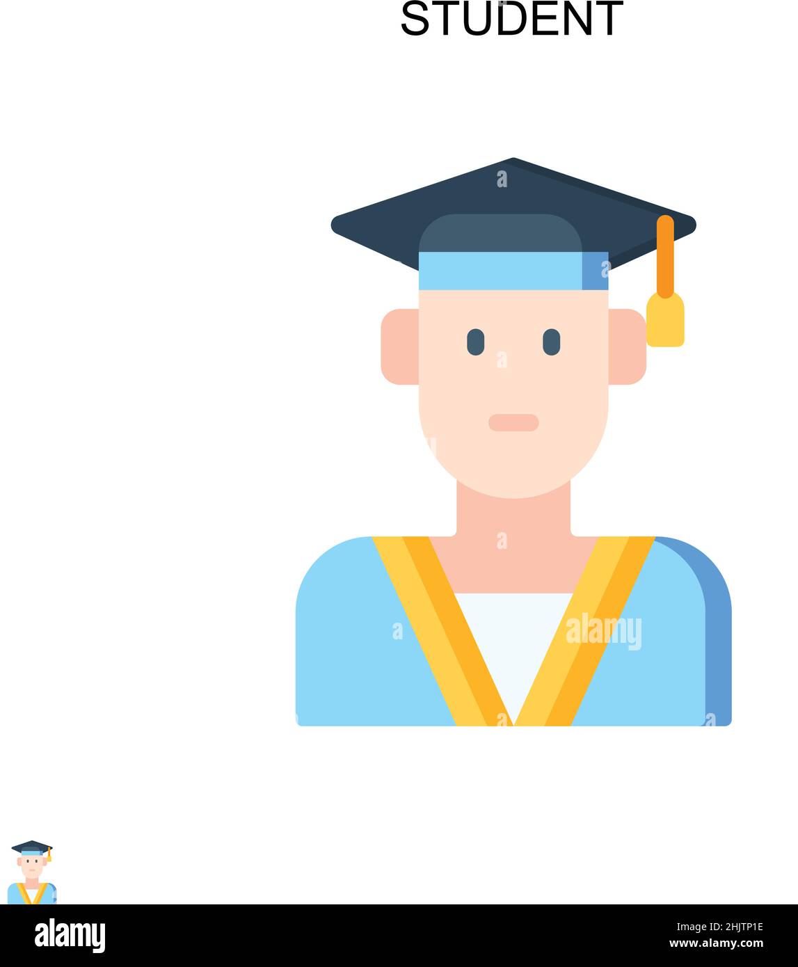 Student Simple vector icon. Illustration symbol design template for web ...