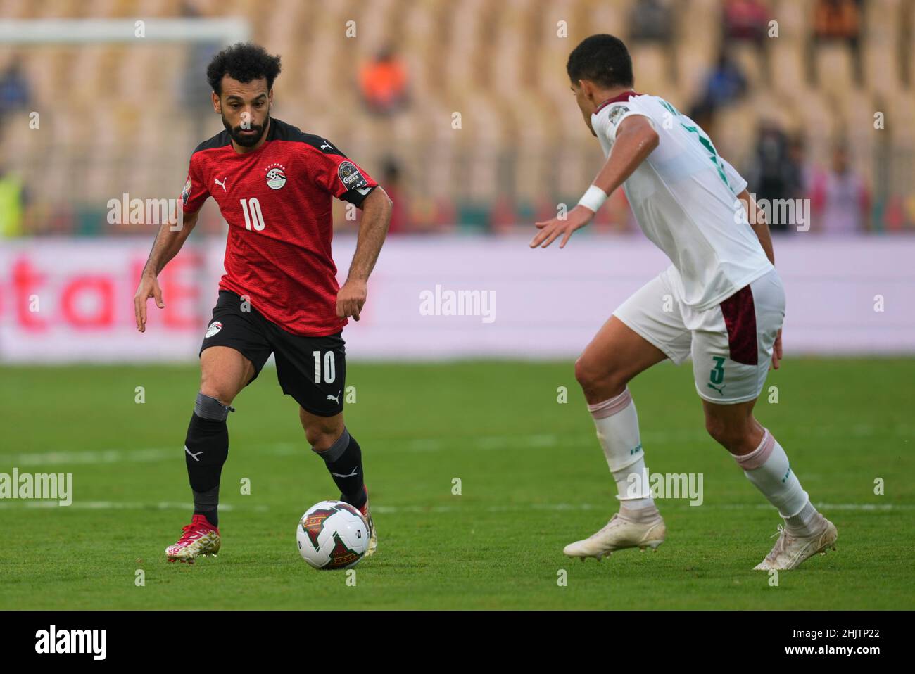 Yaounde, Cameroon, January, 30, 2022: Mohamed Salah (captain) of Egypt ...