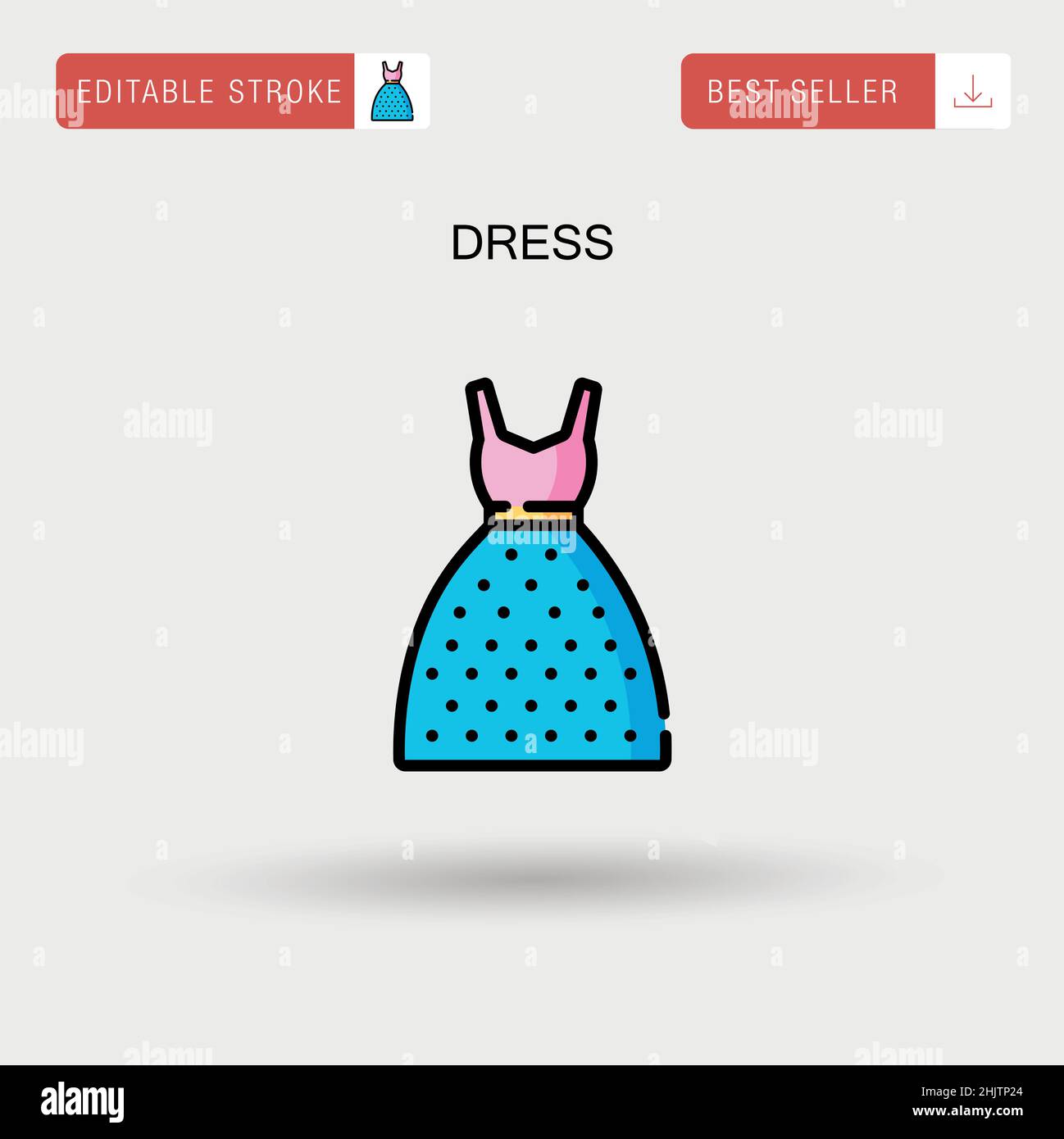 Dress Simple vector icon Stock Vector Image & Art - Alamy