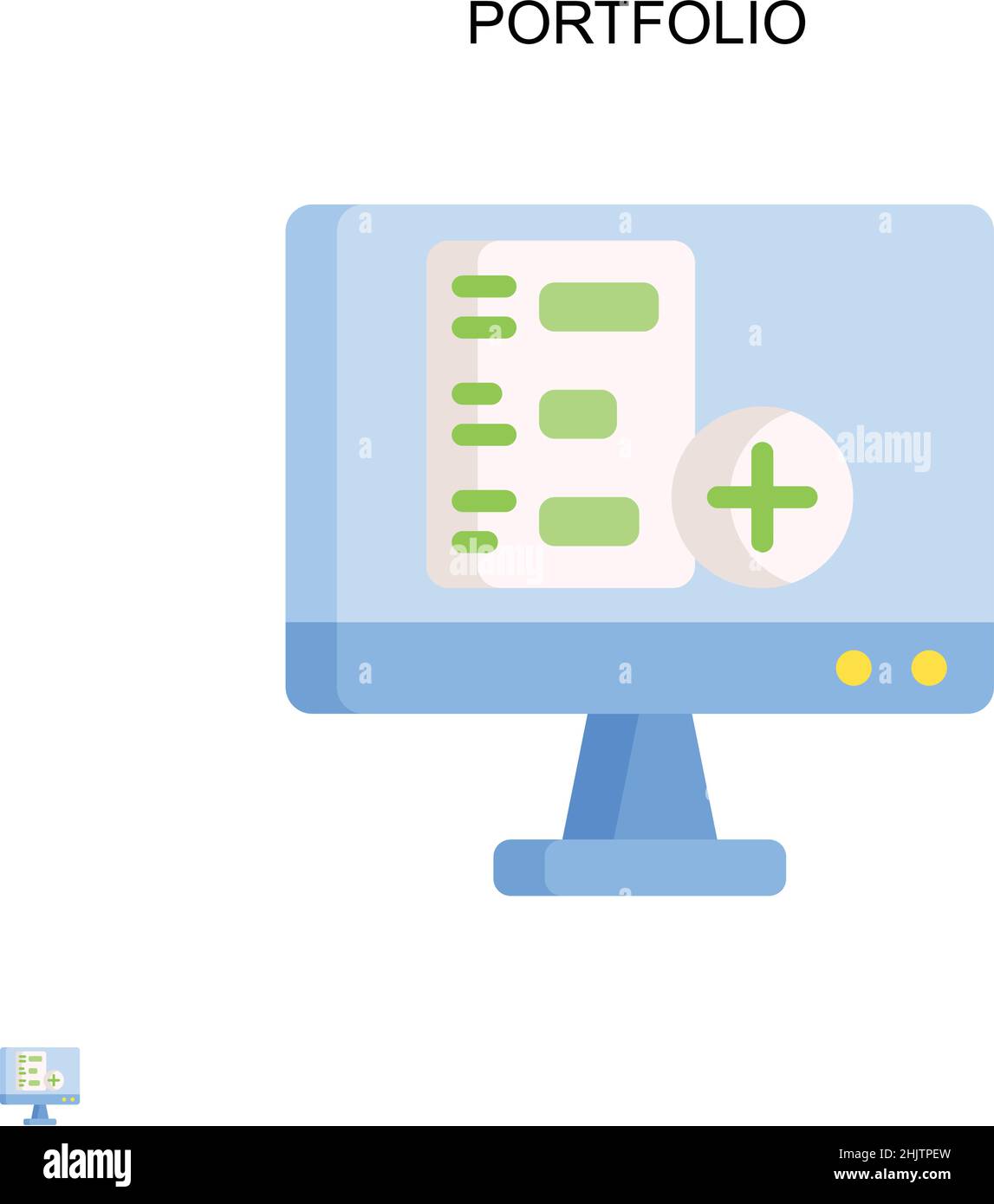 Portfolio Simple Vector Icon Illustration Symbol Design Template For Web Mobile Ui Element