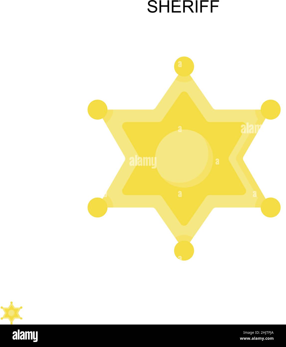 Sheriff Simple vector icon. Illustration symbol design template for web ...