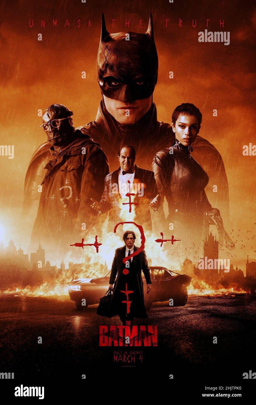 THE BATMAN, US poster, clockwise from top: Robert Pattinson as Batman ...