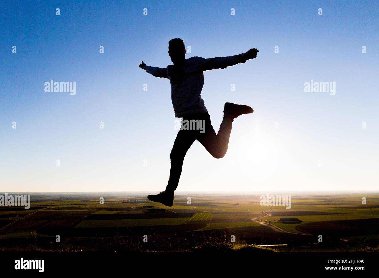Man jumping joy victory success hi-res stock photography and images - Alamy