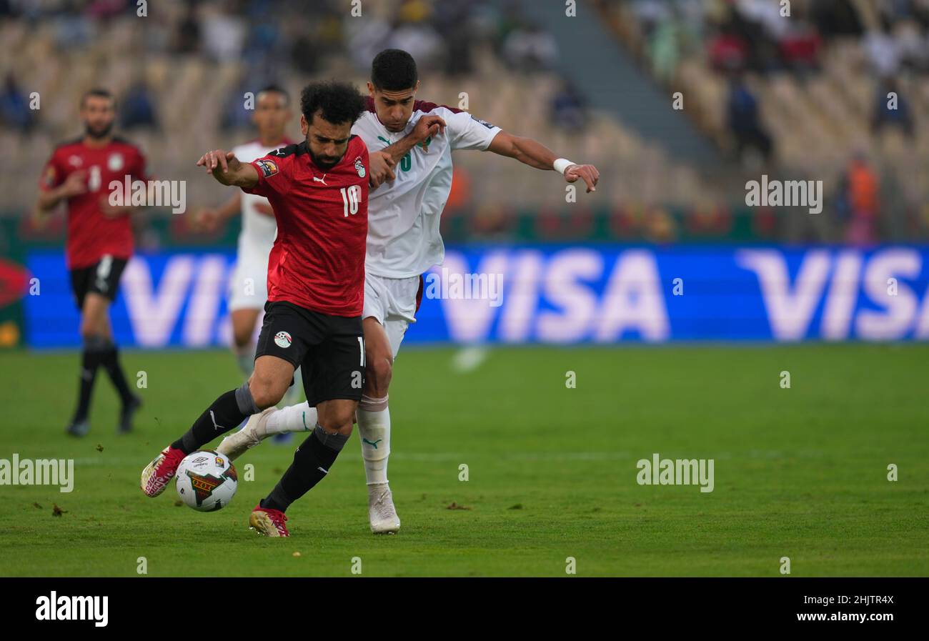 Yaounde, Cameroon, January, 30, 2022: Mohamed Salah (captain) of Egypt ...