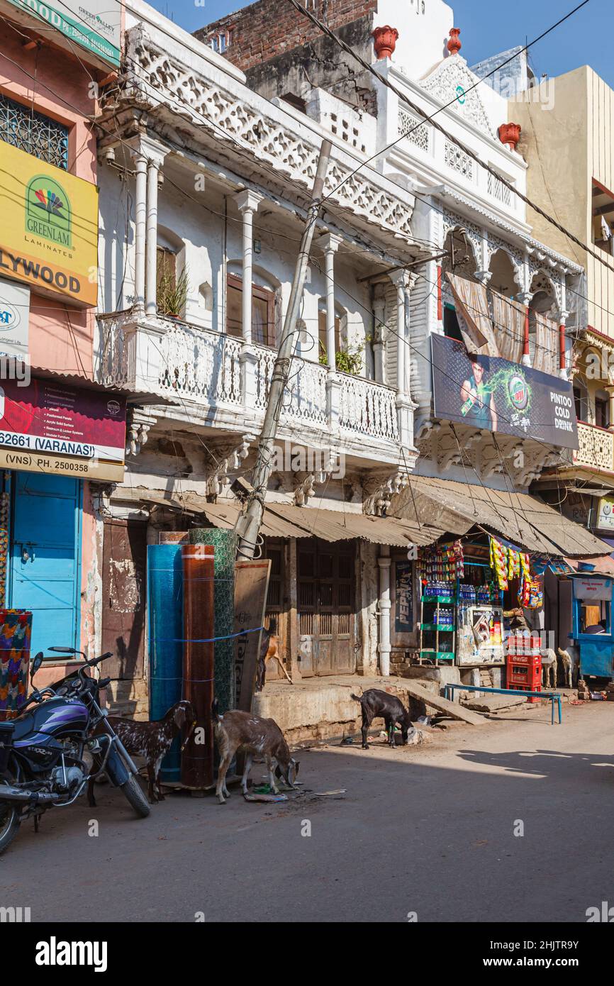 Varanasi street scene hi-res stock photography and images - Alamy