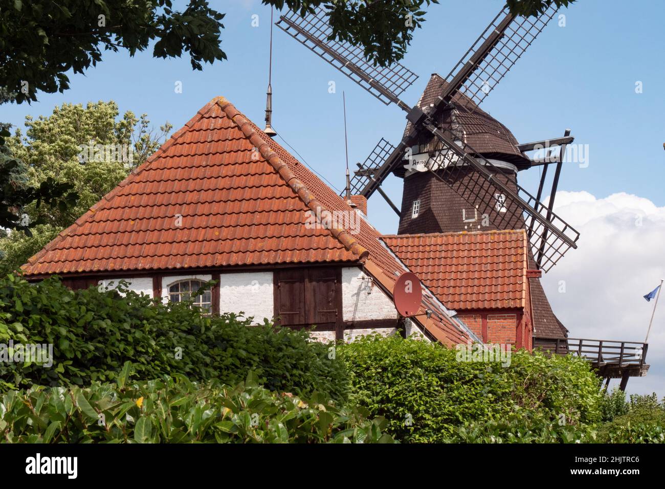 historic, german windmill on island Fehmarn, Germany Stock Photo - Alamy