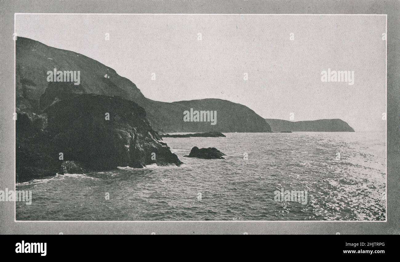 Cliffs at Port Erin. Isle of Man (1913 Stock Photo - Alamy