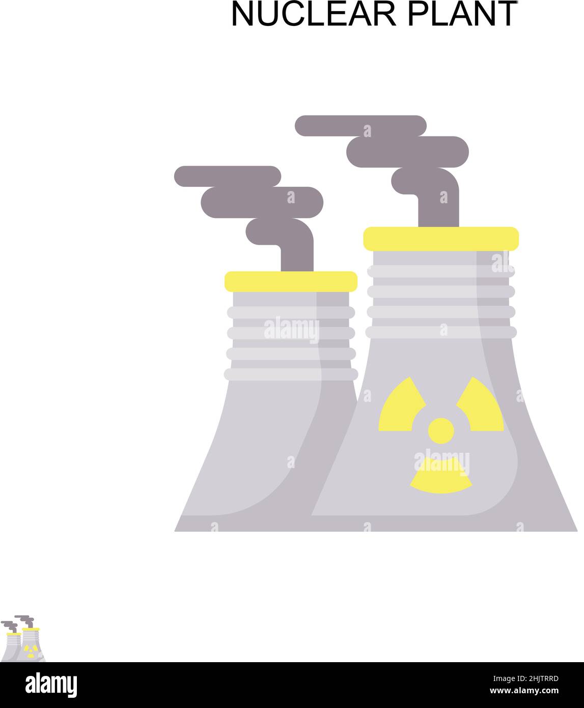 Nuclear plant Simple vector icon. Illustration symbol design template ...