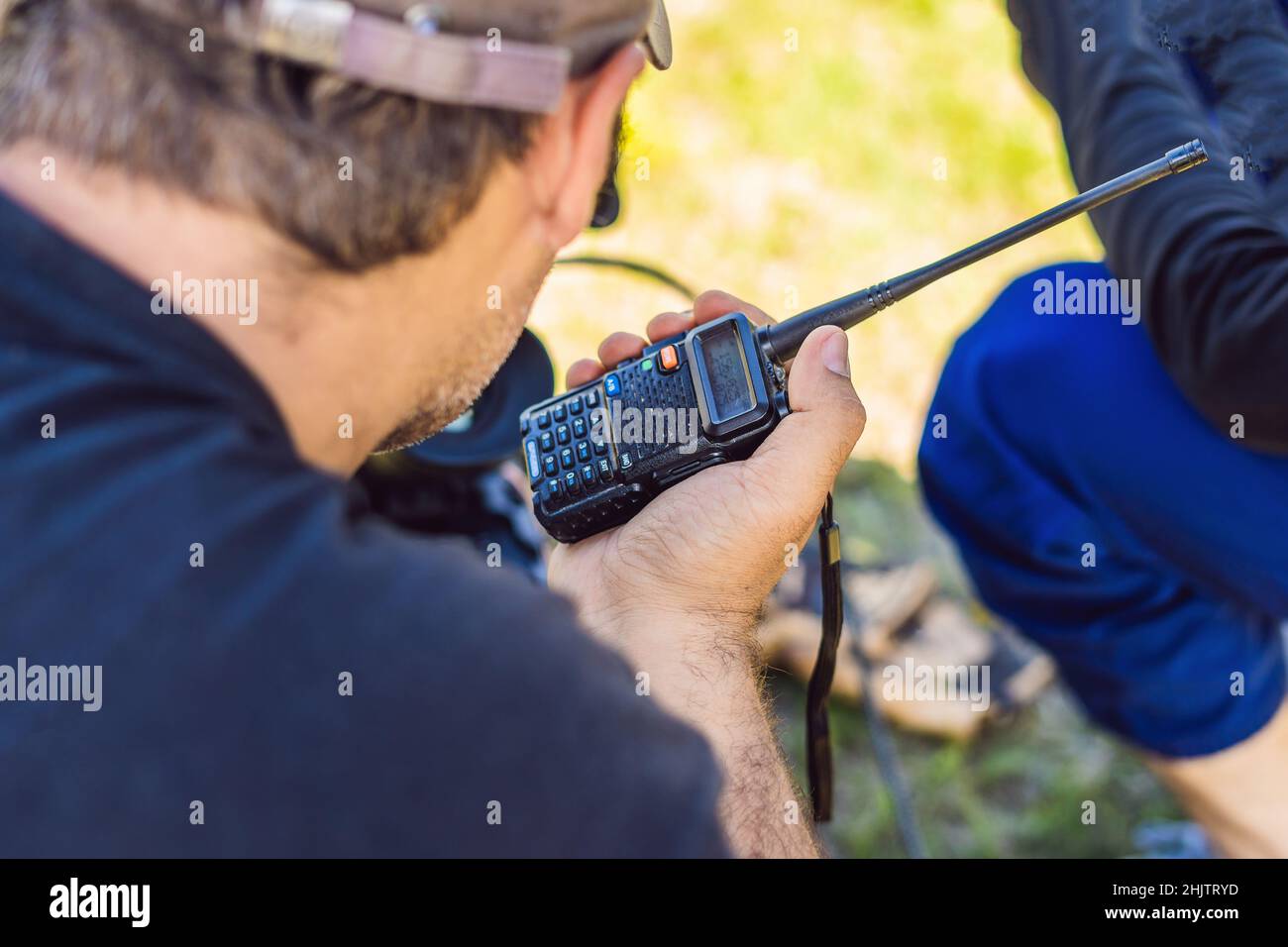 Shooting process on cinema stage - commercial production set, exterior ...