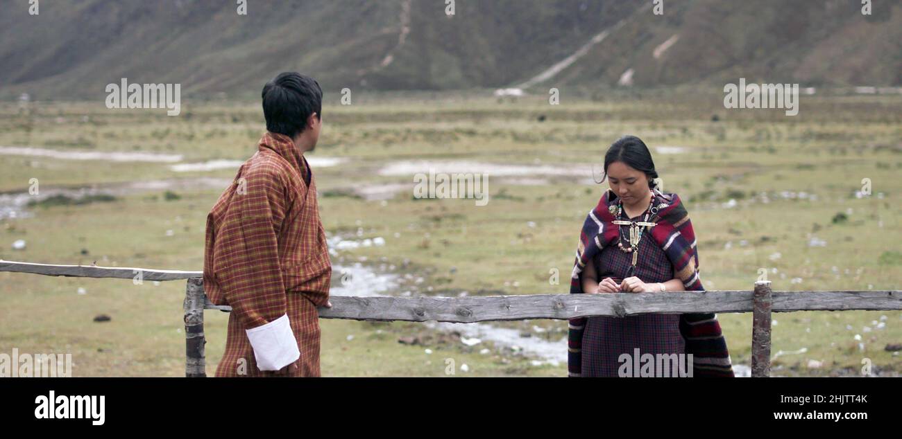 LUNANA: A YAK IN THE CLASSROOM, from left: Sherab Dorji, Kelden Lhamo ...